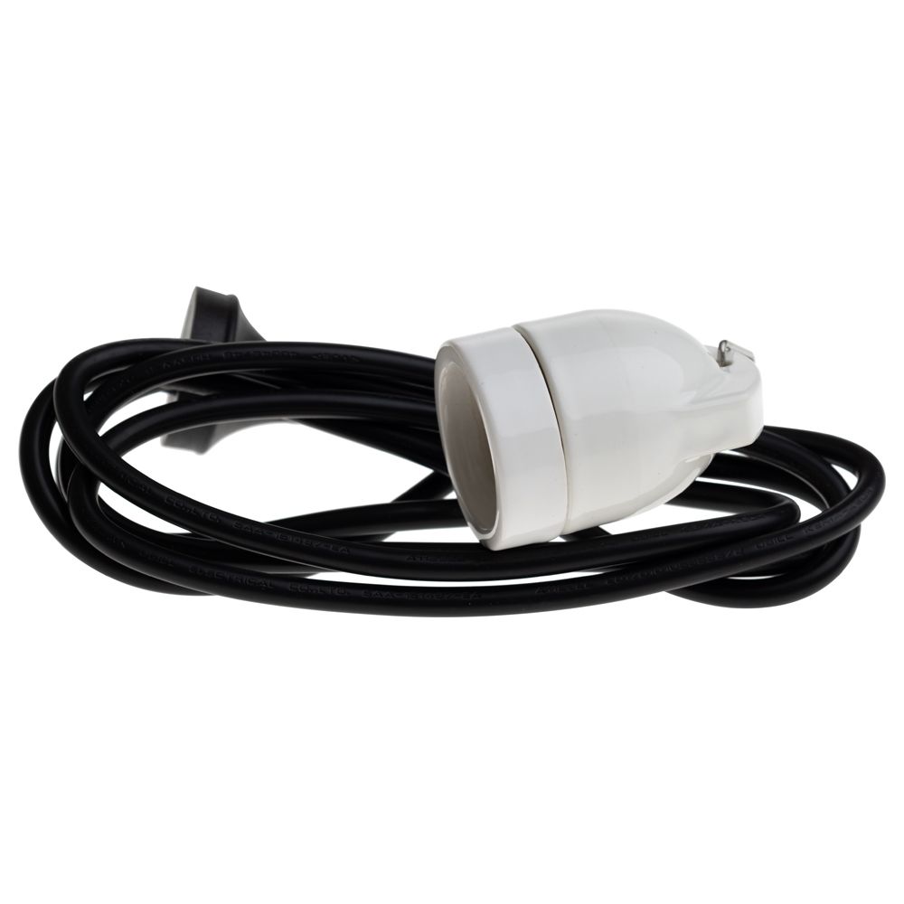 Lamp Socket Ceramic w 2m Lead – Dusty & Rusty Country Co